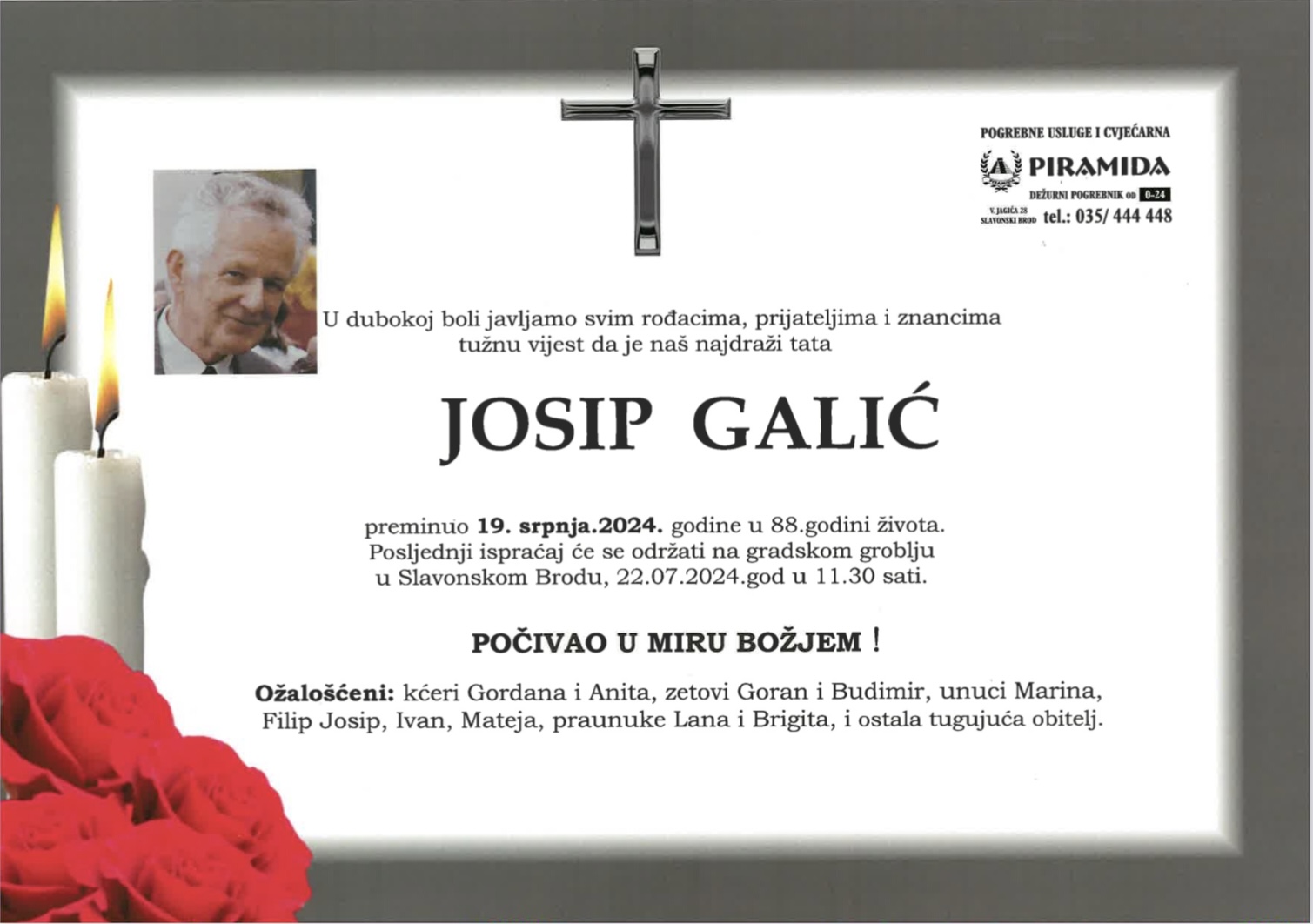Osmrtnice – Piramida | pogrebne usluge i cvjećarna